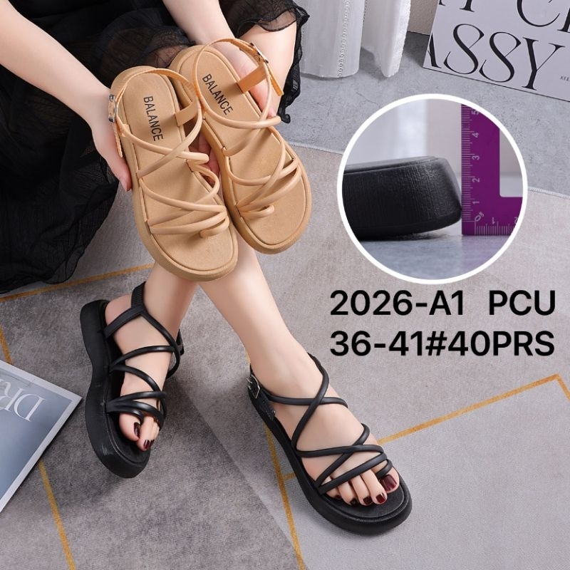 Jual 2026-A1 Original Sandal Balance Wedges Jelly Jempol Silang Tali ...