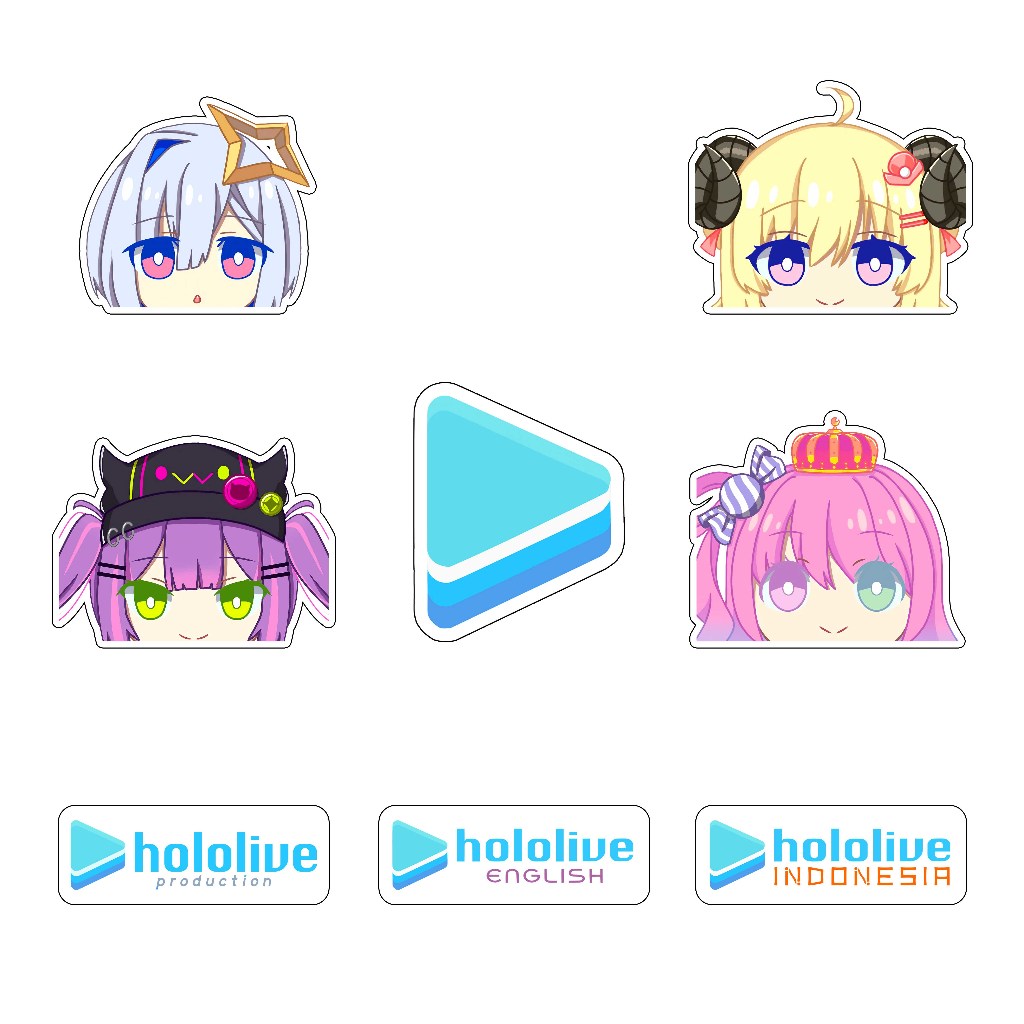 Jual Sticker vinyl anime vtuber HOLOLIVE JAPAN GEN 4 PEEKER SET ...