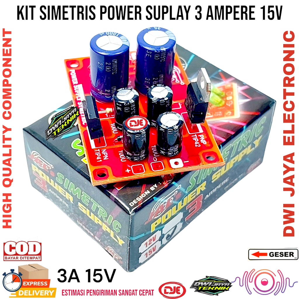 Jual KIT JAL SIMETRIS POWER SUPPLY 3A 15V Symetris 3 A 15VOLT | Shopee ...