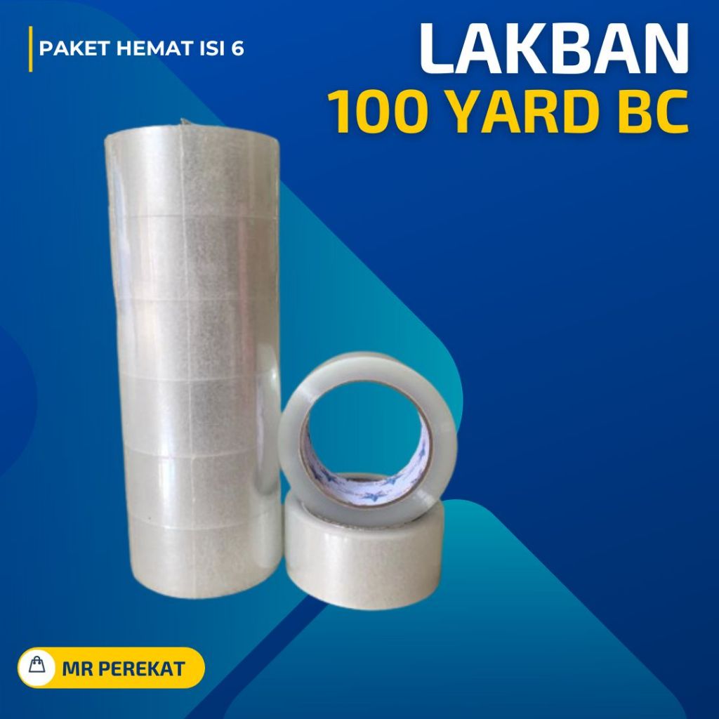 Jual PAKET MURAH 6 ROLL LAKBAN 100 YBC - 1 SLOP LAKBAN BENING 100Y YARD ...