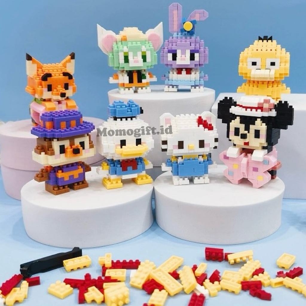 Jual BRICKS Mainan Balok BLOK Cartoon Nano Block Puzzle DIY 3D Kartun | Shopee Indonesia