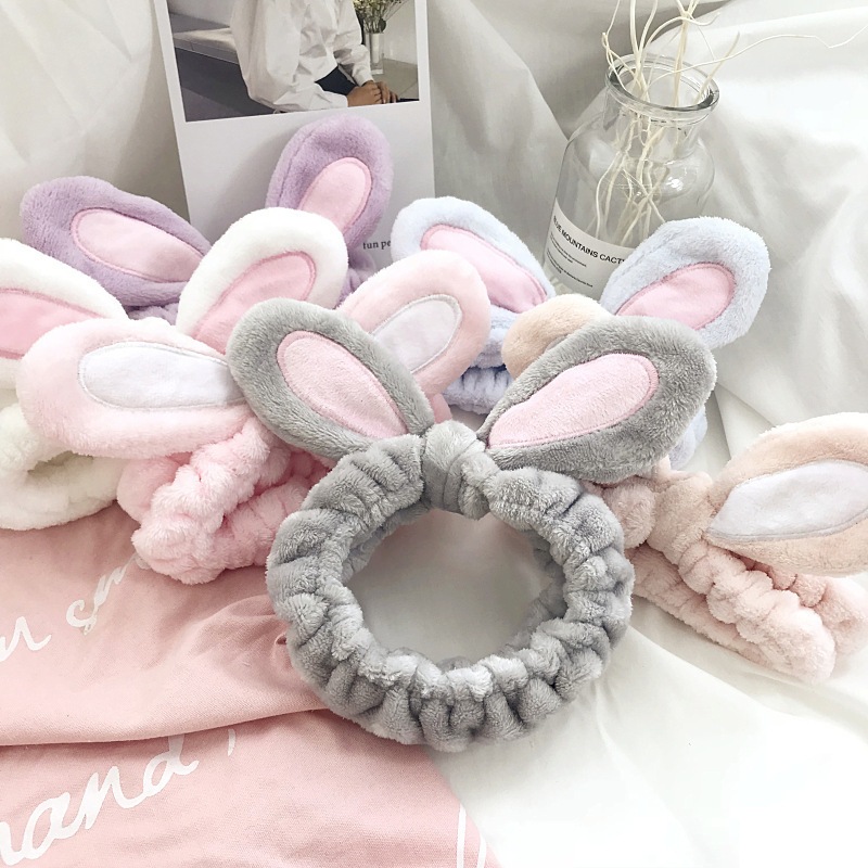 Jual Bandana Model Telinga Kelinci Bando Lucu Korea Bandana Mandi Bunny ...