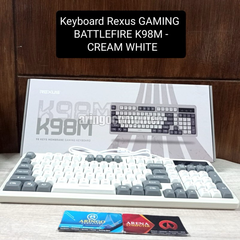 Jual Keyboard Rexus GAMING BATTLEFIRE K98M - CREAM WHITE | Shopee Indonesia
