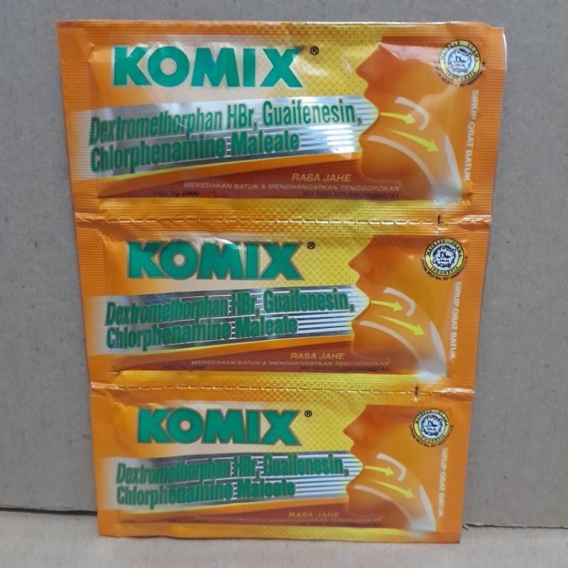 Jual Komix syrup obat batuk 1 lembar per-3 sachet | Shopee Indonesia