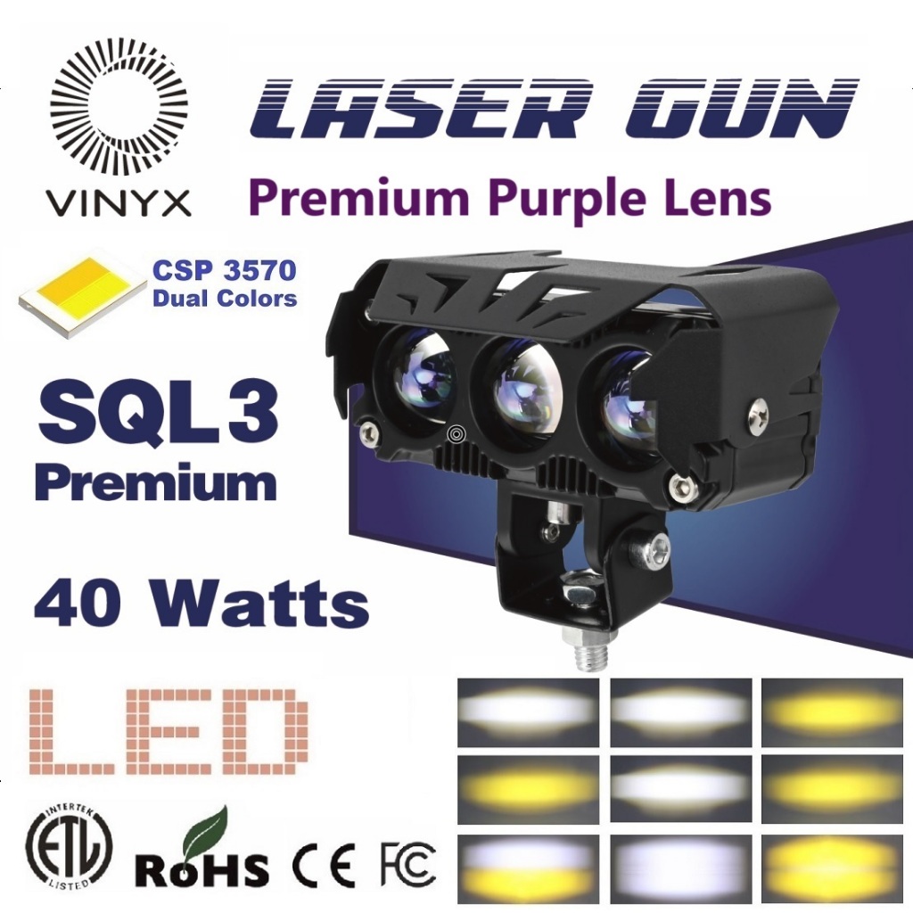 Jual Lampu LED Tembak Sorot Laser Gun VINYX SQL2 SQL3 D3 Mobil Motor ...