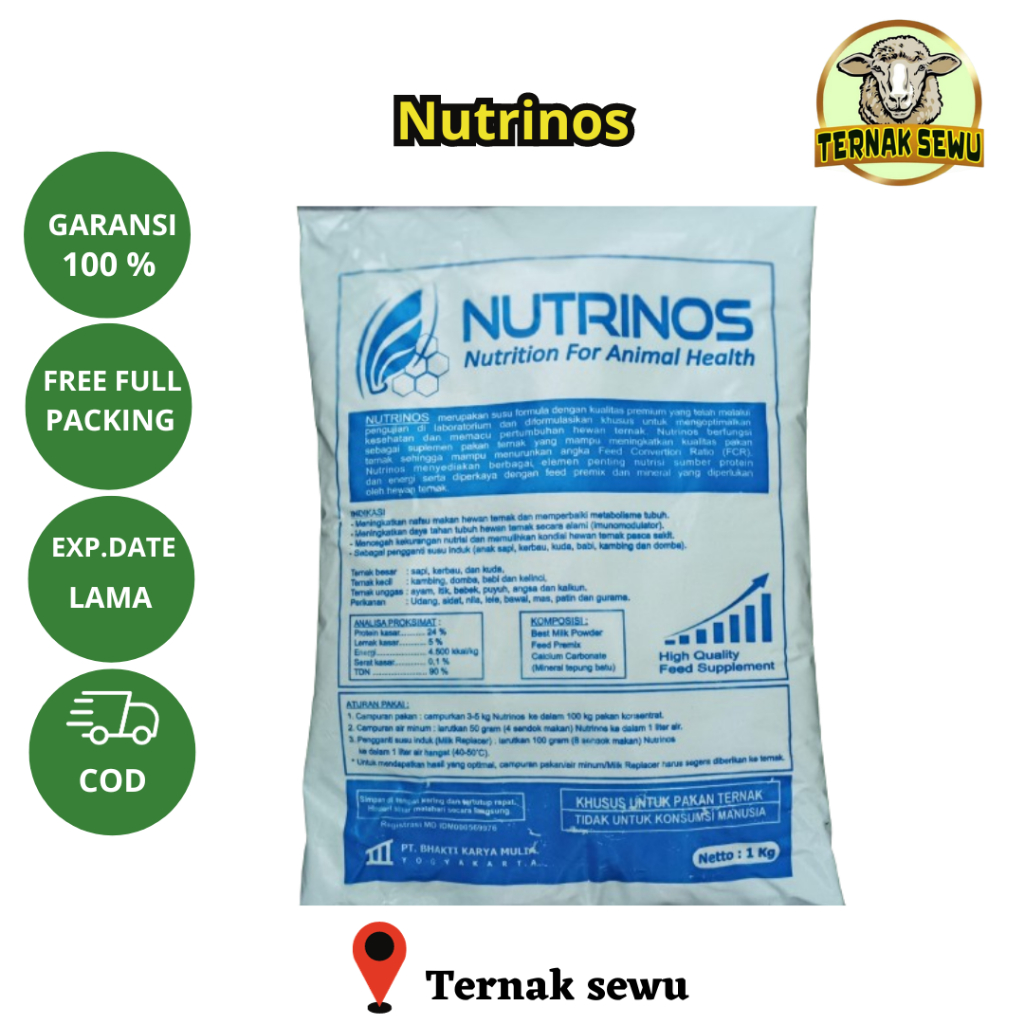 Jual NUTRINOS LACTOMAC susu replacer susu pengganti anak kambing sapi ...