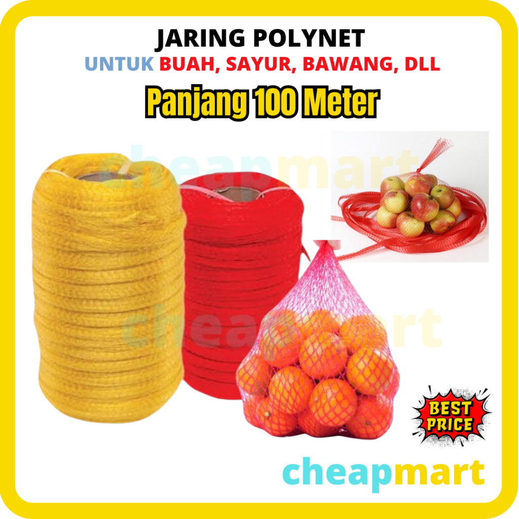 Jual [100 Meter] GROSIR Jaring Polynet Untuk Buah, Sayuran, Bawang, dll ...
