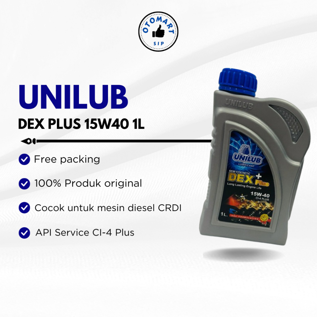 Jual Oli Mobil Diesel UNILUB DEX PLUS SAE 15W40 CI-4 PLUS 1 LITER ...