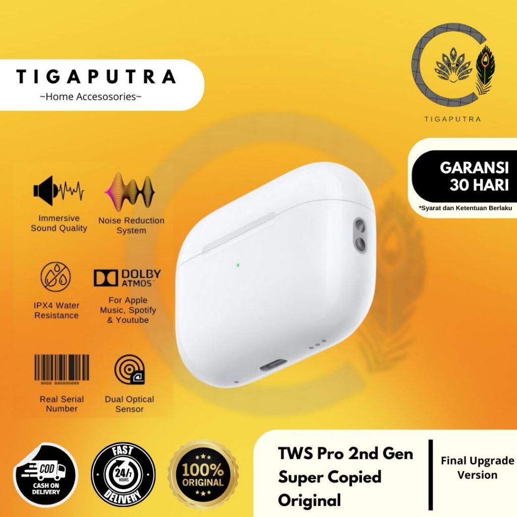 Jual Earphones Pro 2 2023 Type C With Wireless Charging Case Headphones ...