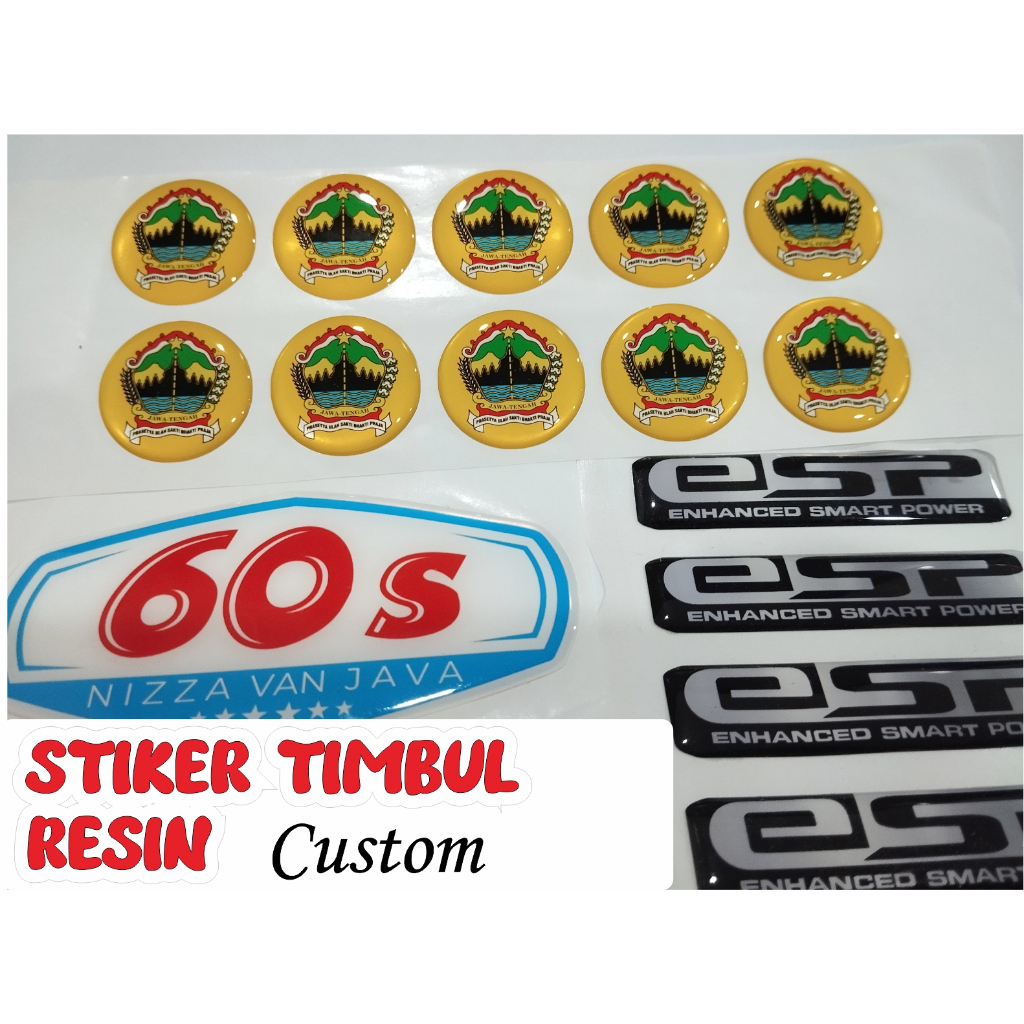 Jual Custom Stiker Timbul Sticker Emblem Resin 3D Lentur | Shopee Indonesia