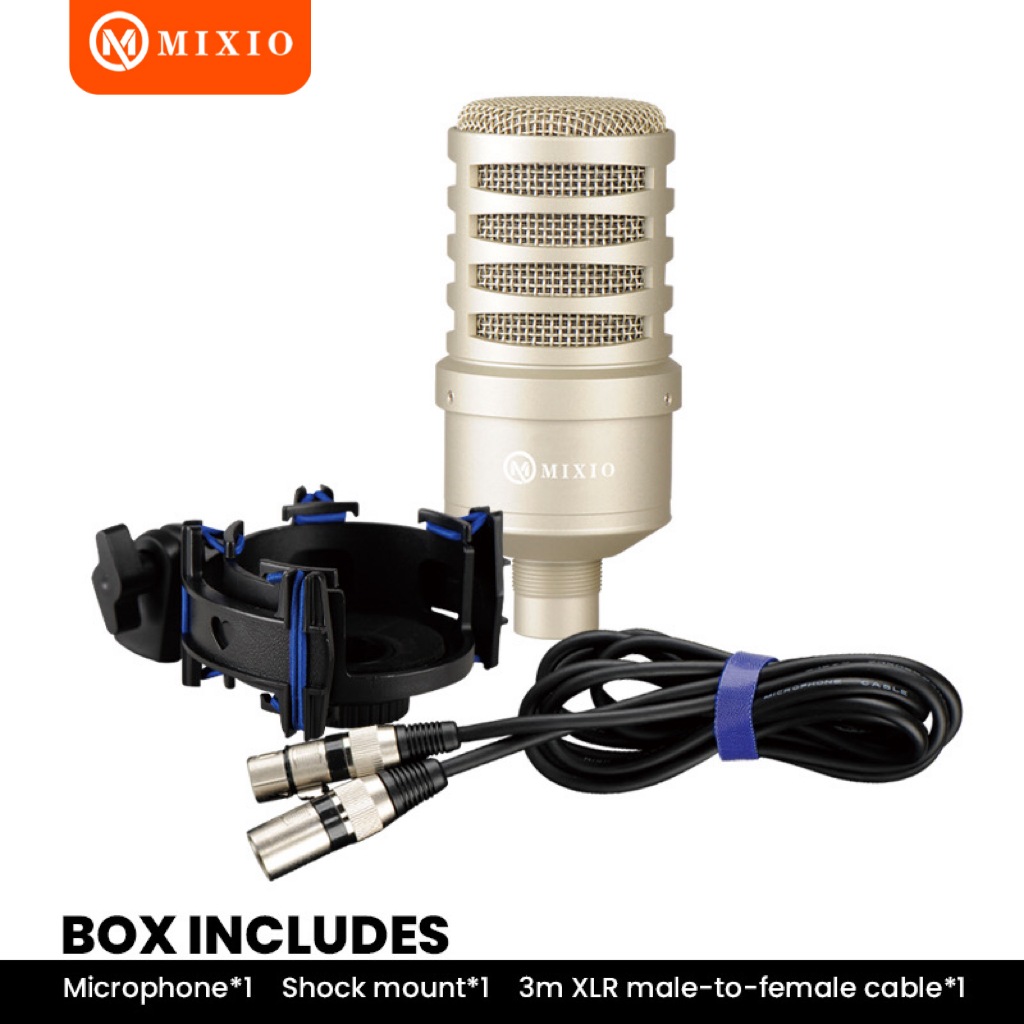 Jual MIXIO TL-H5 PodMic Dynamic Podcasting Microphone 48V Condenser ...