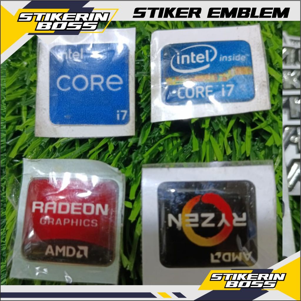 Jual Stiker Emblem Logo AMD,CORE I7.RYZEN.INTEL Stiker Emblem Keren Dan ...