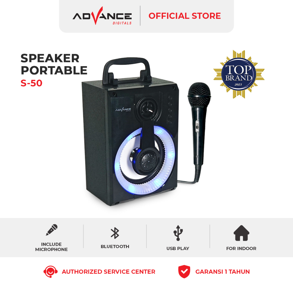 Jual Advance S50 Speaker 5 Inch Sudah Bluetooth Gratis Michrophone Bisa ...
