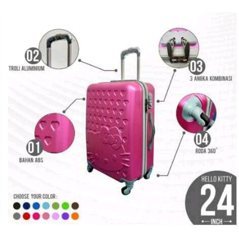 Jual KOPER HELLOKITTY 24 INCH/KOPER KARAKTER/KOPER LUCU/KOPER ANAK ...