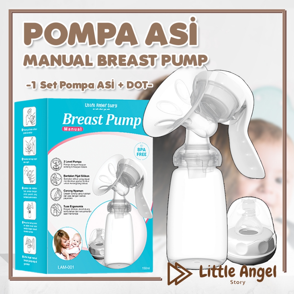 Jual Pompa ASI Manual Breast Pump Botol Dot Susu Bayi BPA FREE Murah ...