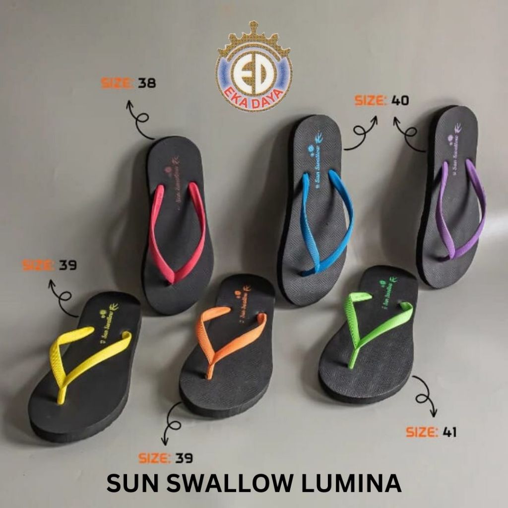 Jual Ecer Sandal Jepit Sun Swallow Lumina wanita / cewek sendal jepit ...