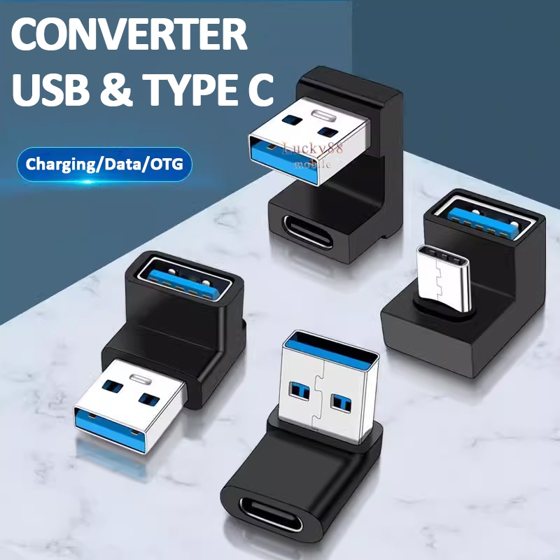 Jual Converter Adaptor Type C to USB A | USB A to Type C 10Gbps Model U Shape USB 3.0 3.1 3.2 ...