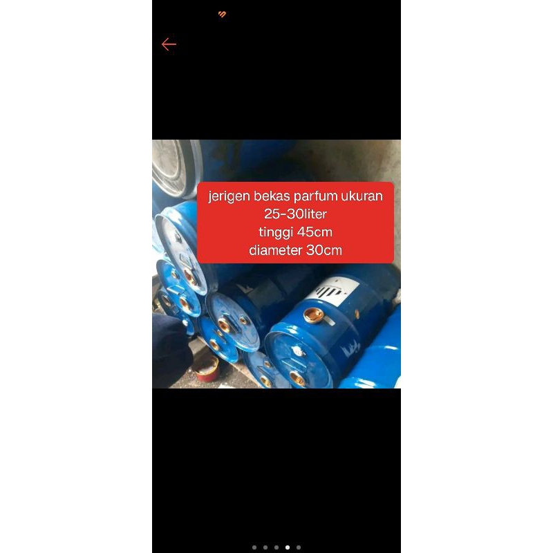 Jual JERIGEN BESI BEKAS PARFUM UKURAN 25 LITER (Silahkan bilas sendiri ...