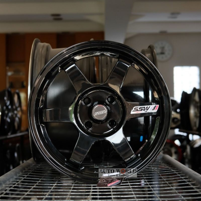 Jual Velg Original SSW S205 Ring 15 PCD 4x100 Black Glossy | Shopee ...