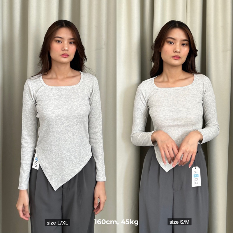 Jual SIVALI Hanni Top - Atasan Knit Wanita - Korean Top - Baju Crop Rajut Lengan Panjang ...