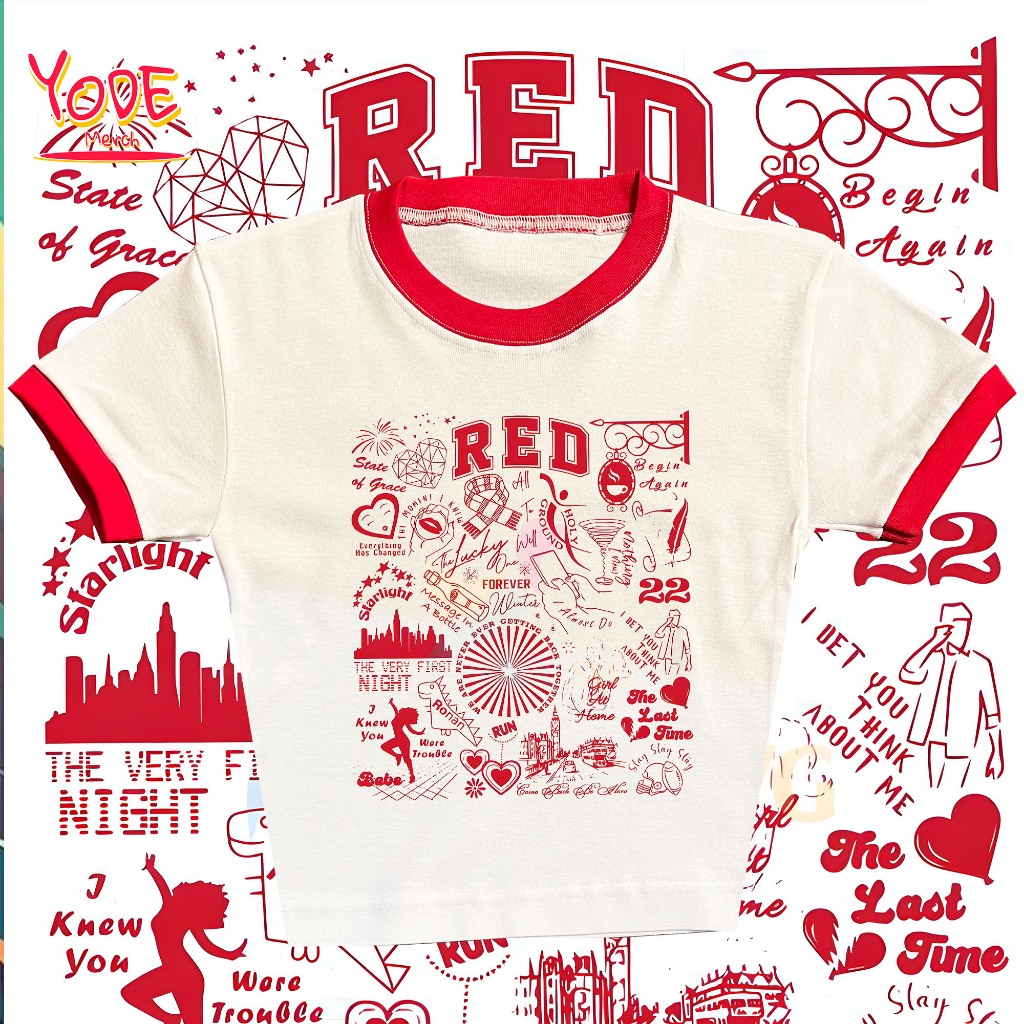 Jual Crop Top RINGER Taylor Swift RED y2k | Shopee Indonesia