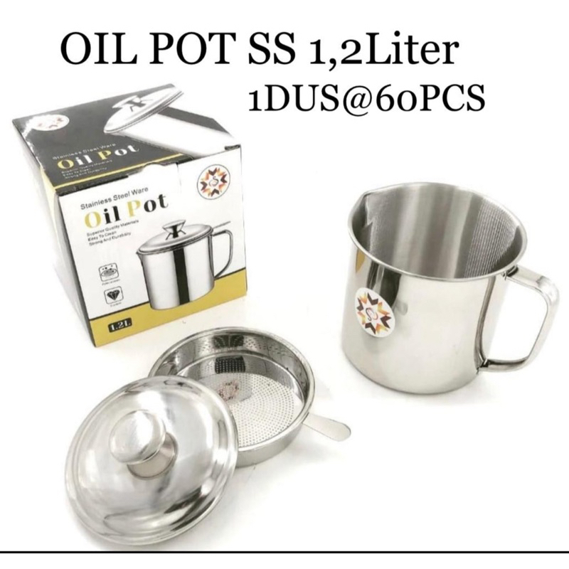 Jual KALENG MINYAK JELANTAH ALMUNIUM DAN STENLESS / WADAH OIL POT ...