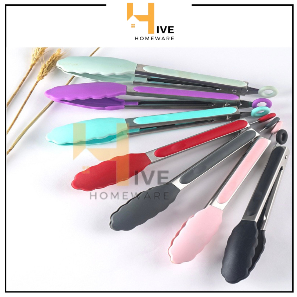 Jual HIVE Penjepit Makanan Silicone Stainless / Capitan Salad Buah ...