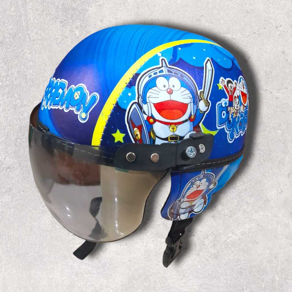 Jual Helm Anak Retro Karakter DORAEMON Untuk Usia 1-6 Tahun / Helm ...
