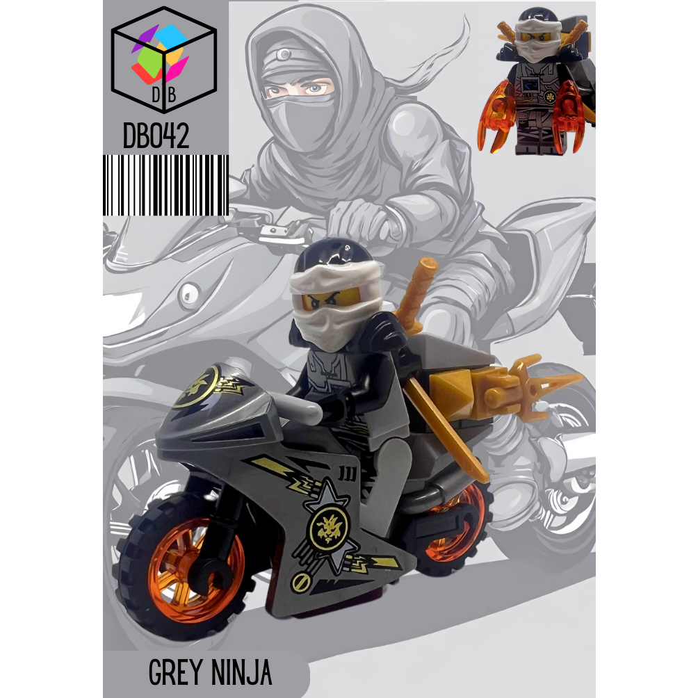 Jual Mainan Anak Edukasi Koleksi Figure Ninja Go Ninjago Grey White ...