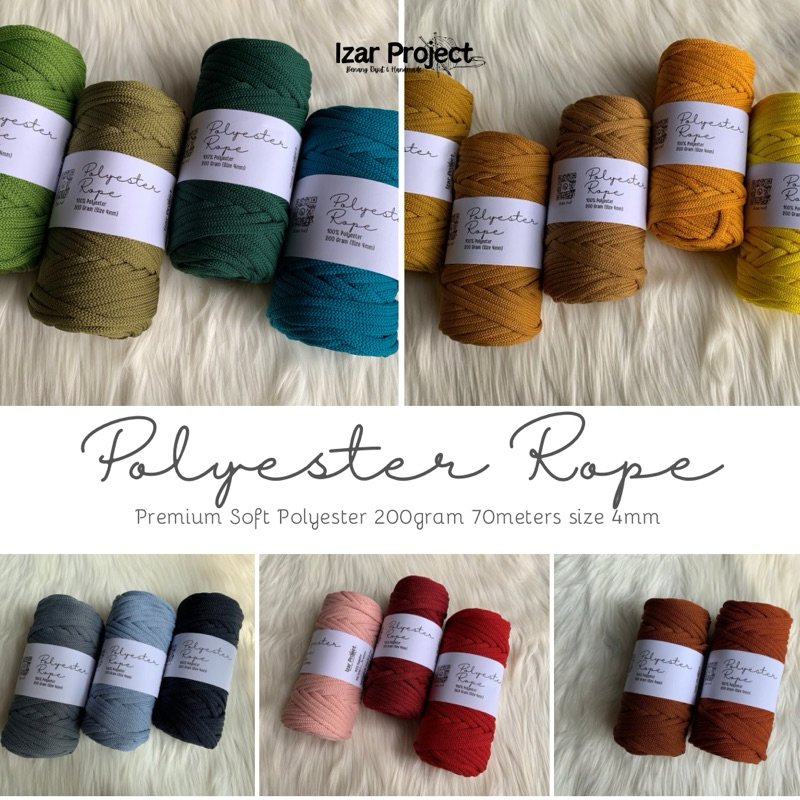 Jual Benang Polyester Rope 4mm - Polyester Cord 4mm - Macrame Cord ...