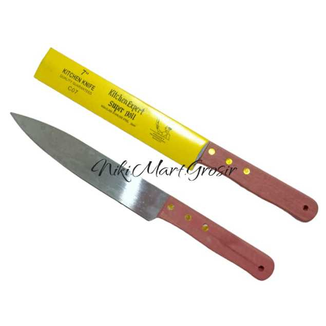 Jual (7) Pisau Dapur SuperDoll Tajam / Pisau Stainless Gagang Kayu ...