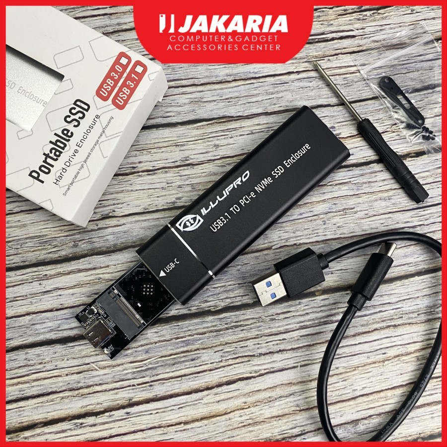 Jual Illupro Casing SSD NVME M2 Enclosure USB Type C 3.1 External ...