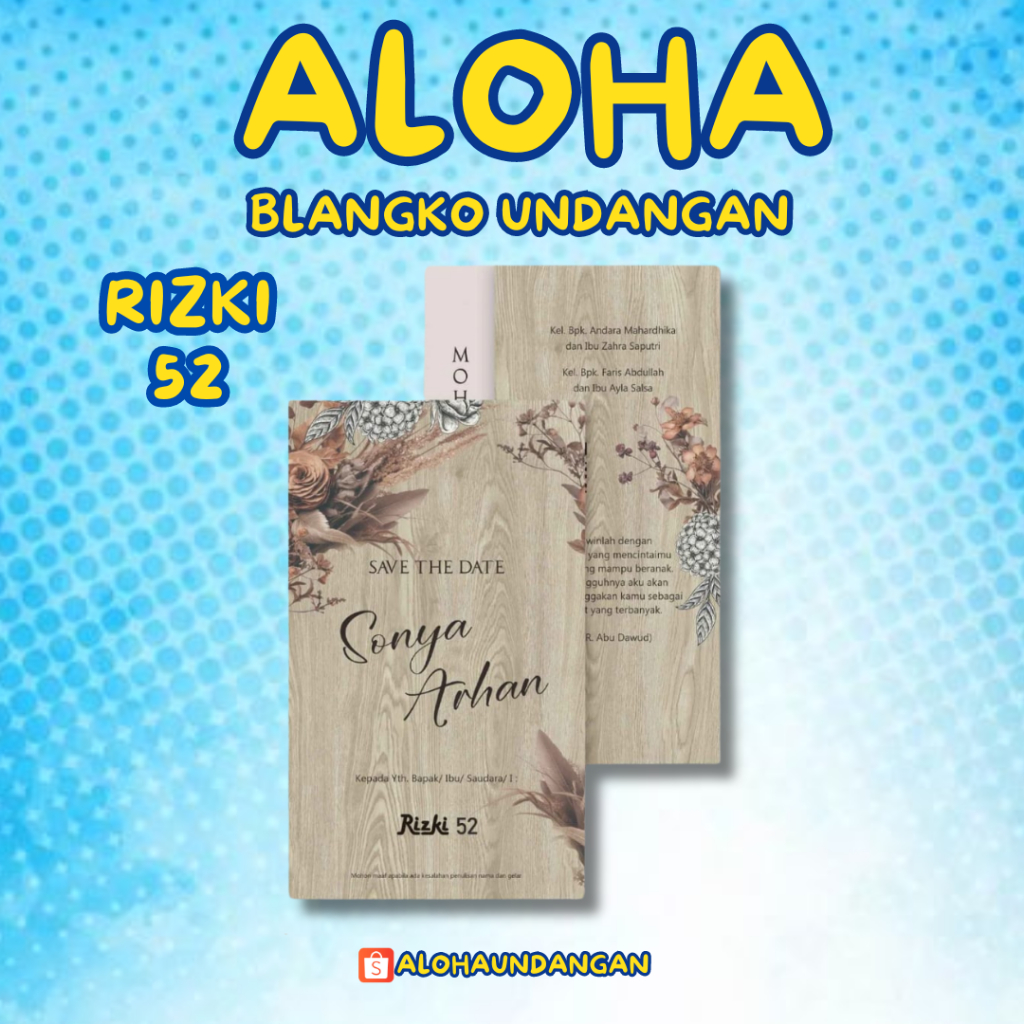 Jual BLANGKO UNDANGAN ATAU KERTAS UNDANGAN MURAH RIZKI 52 | BLANGKO ...