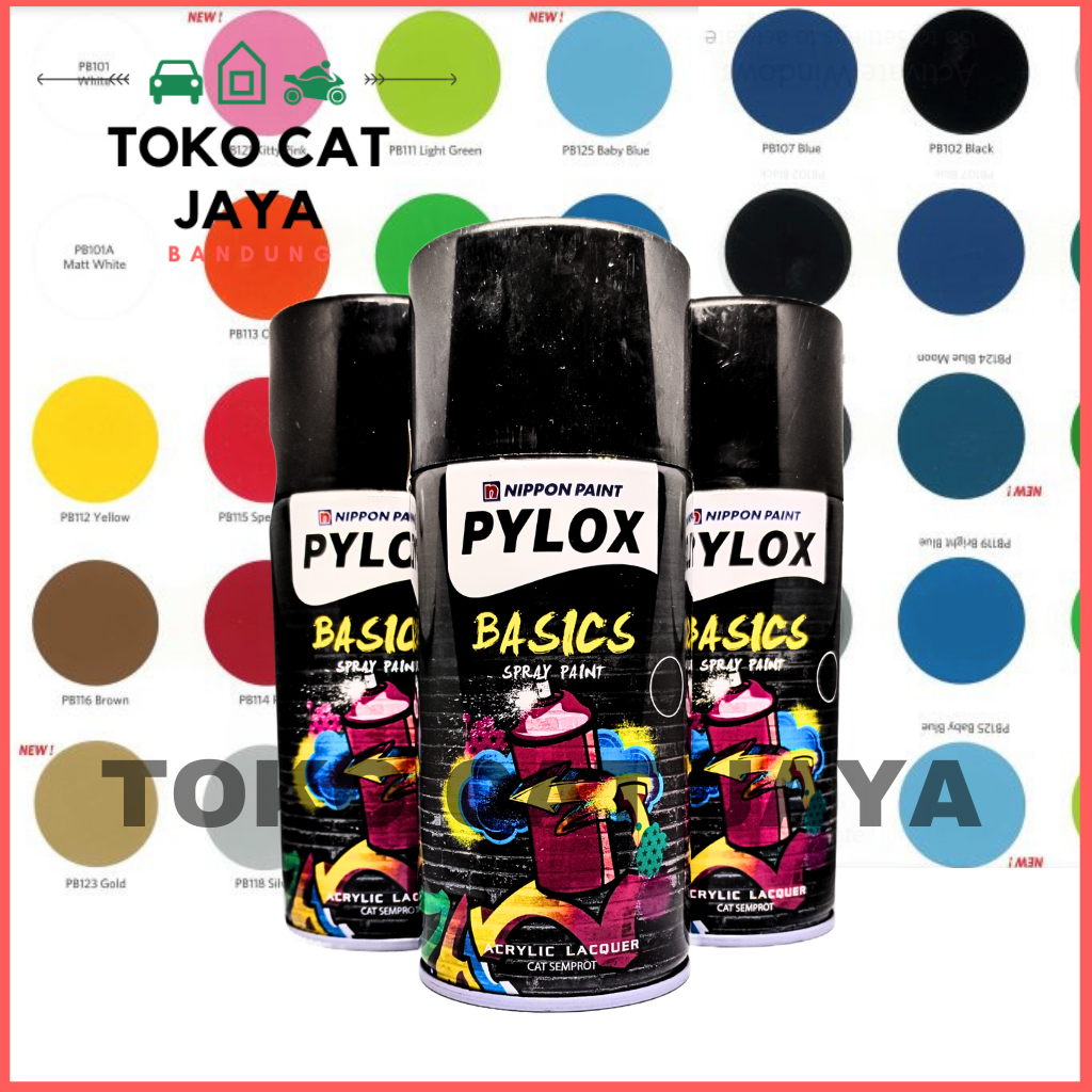 Jual PYLOX BASIC NIPPON PAINT/ Cat Semprot warna lengkap 300cc/300mL | Shopee Indonesia