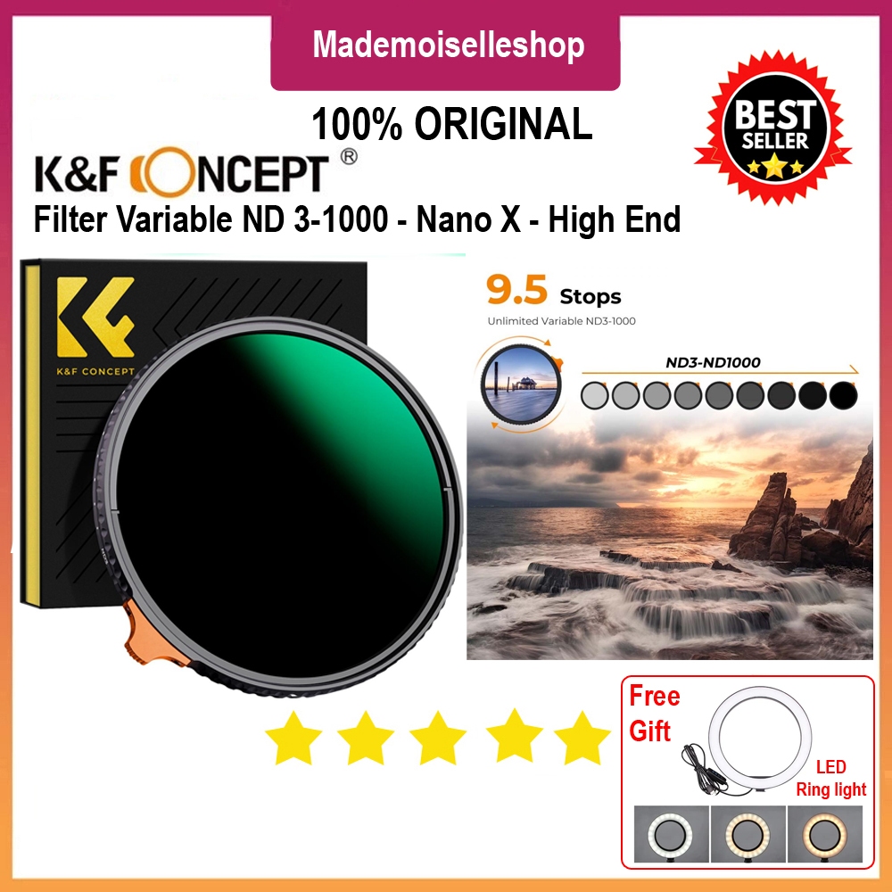 Jual KNF CONCEPT Filter Variable ND 3-1000 High End Nano-X Coating - 67mm - K&F Concept Variable ...