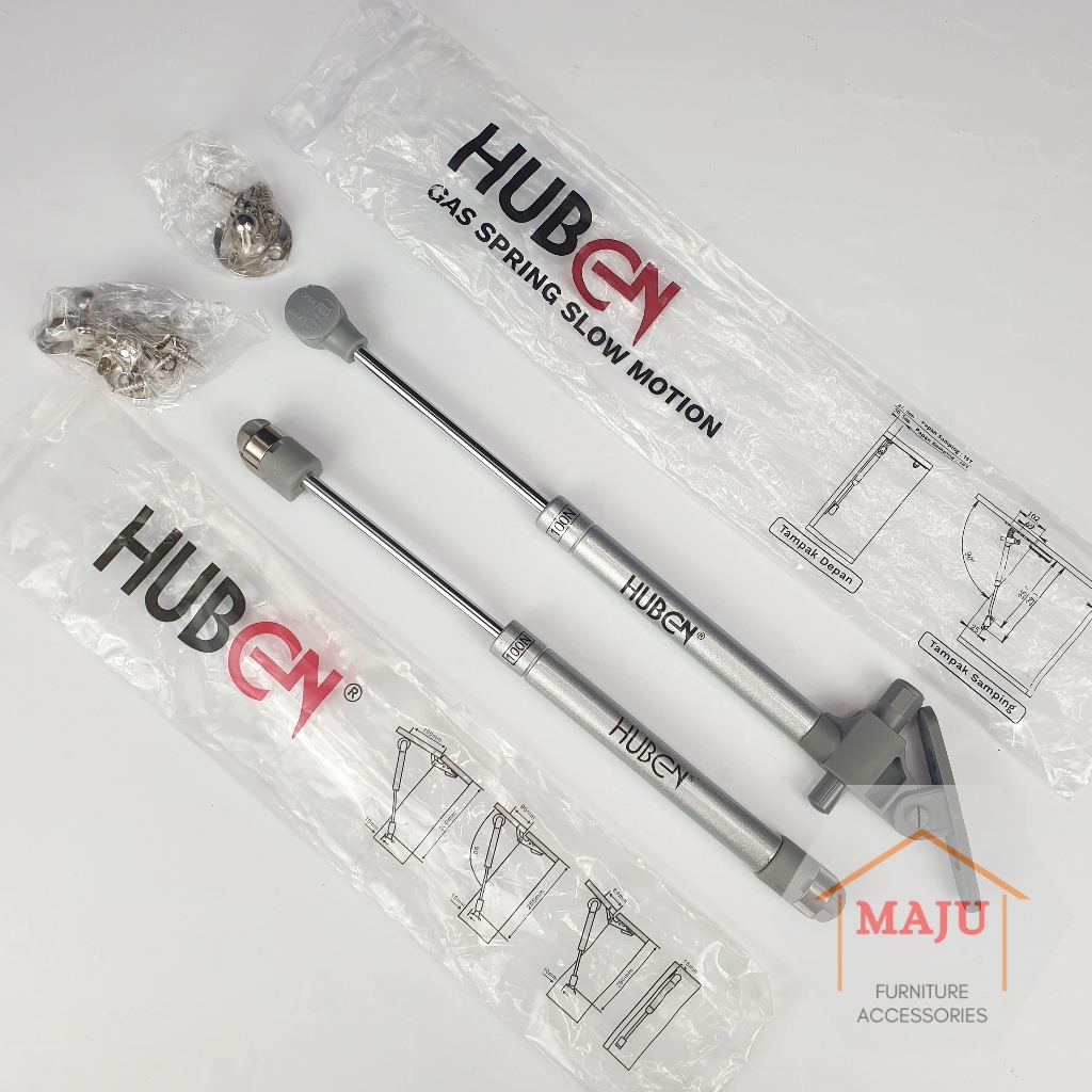 Jual Huben Gas Spring 100N Hidrolik Bagasi Jok Motor Pintu Lemari Pegas ...