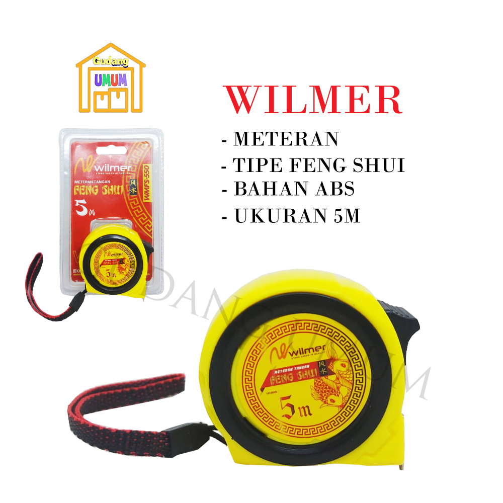 Jual Meteran FENG SHUI 5 METER Wilmer Meteran Roll Measuring Tape ...