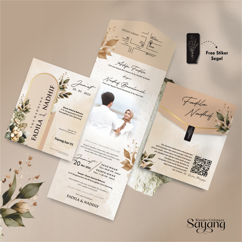 Jual UNDANGAN PERNIKAHAN SEMI AMPLOP SAYANG FULL COLOUR - UNDANGAN ...