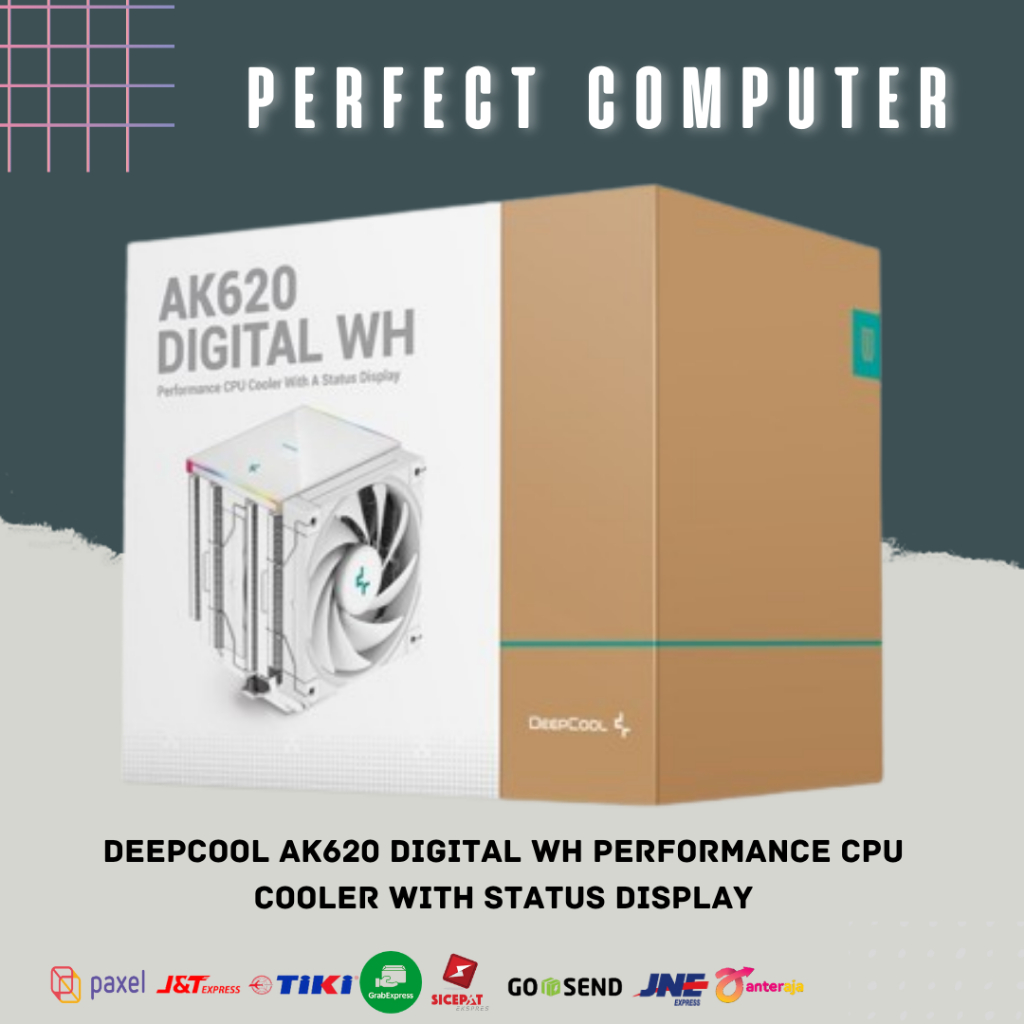 Jual FAN DEEPCOOL AK620 DIGITAL WH Performance CPU Cooler w/ Status ...