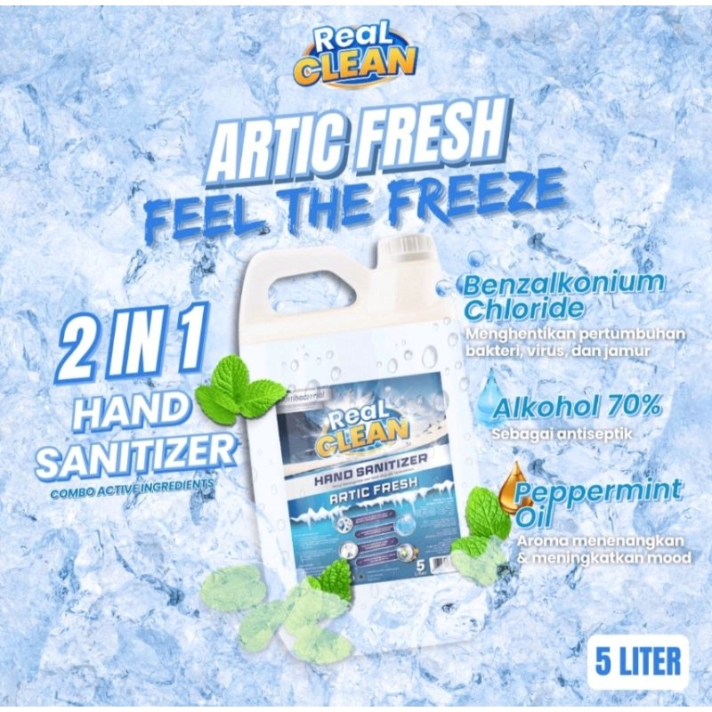 Jual REAL CLEAN HAND SANITIZER CAIR ARTIC FRESH 5L | Shopee Indonesia