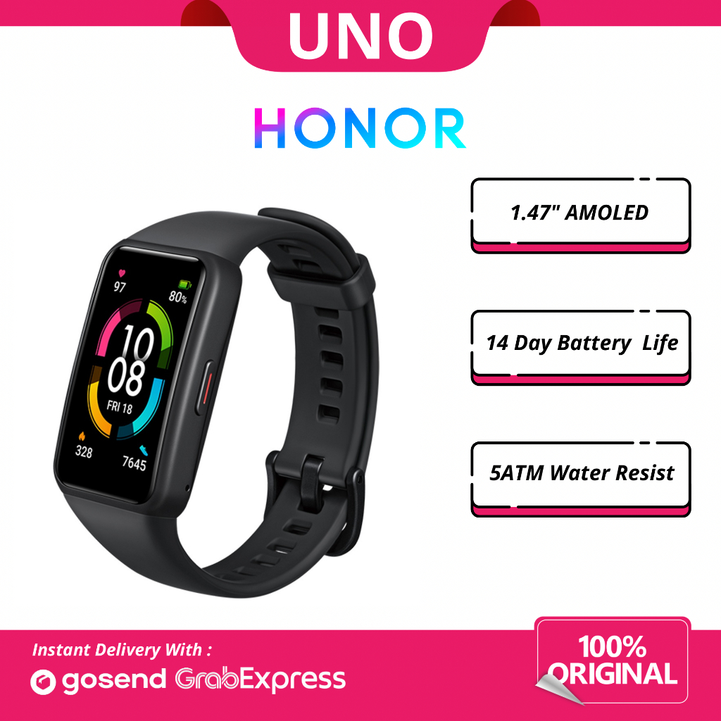 Jual Honor Band 6 Smart Watch With AMOLED Display | Shopee Indonesia