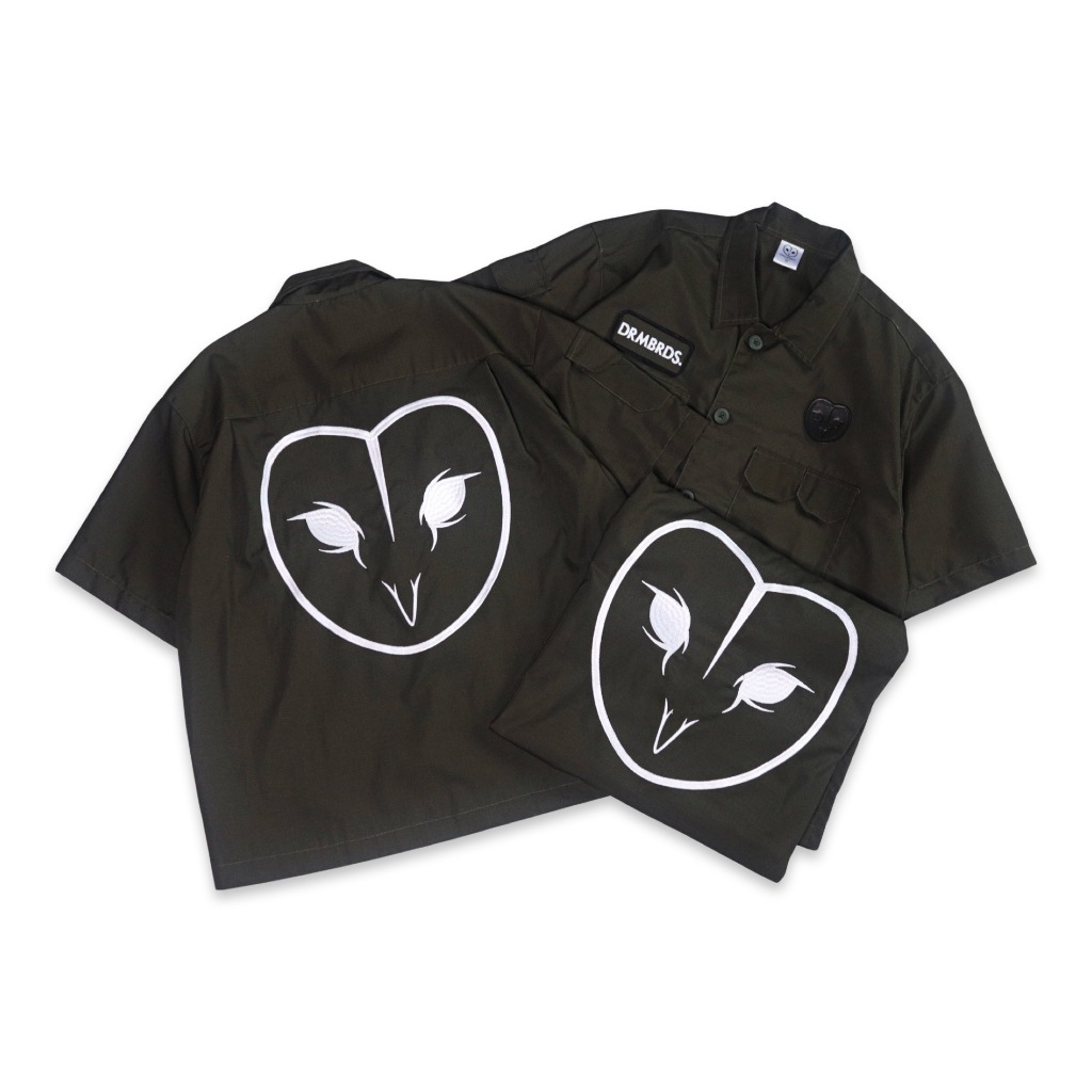 Jual DREAMBIRDS "CLASSIC OLIVE" LOGO WORK SHIRT | Shopee Indonesia
