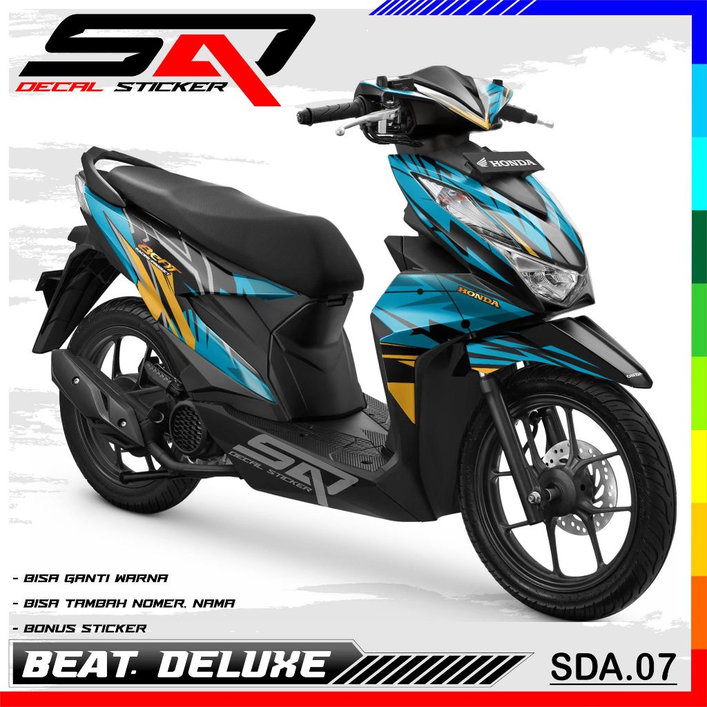 Jual Decal Sticker Custoom Full Body BEAT DELUXE 2020-2023 Decal Stiker Variasi Motor BEAT ...