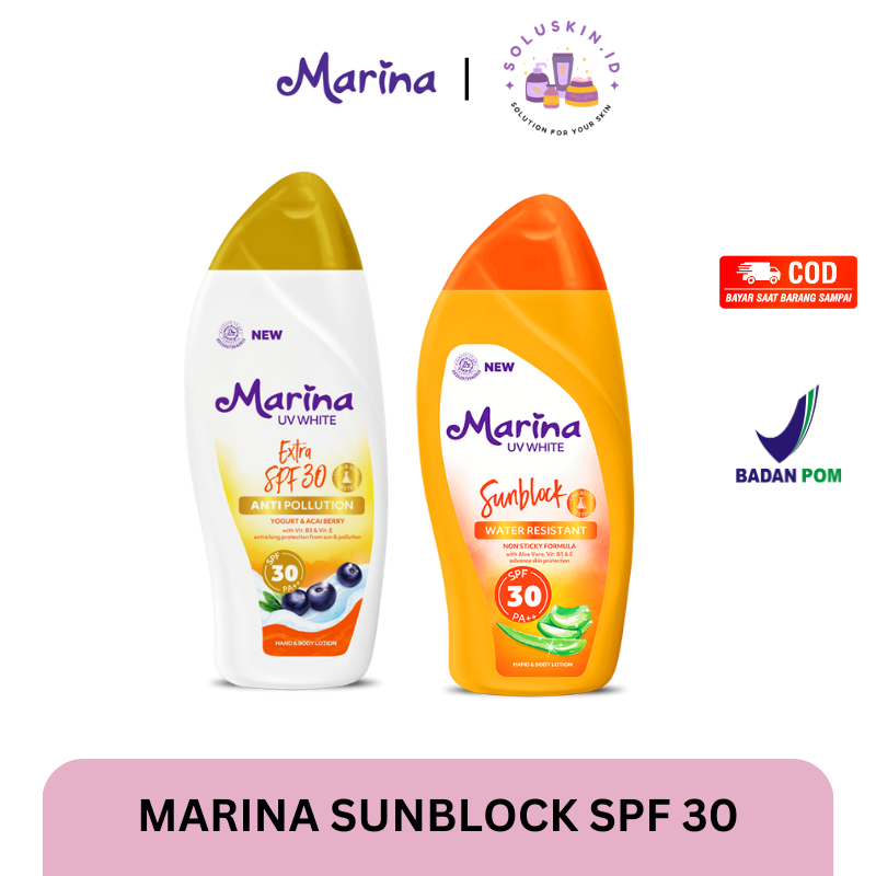 Jual [READY] MARINA UV WHITE SUNBLOCK BADAN LOTION SPF 30 MARINA ...