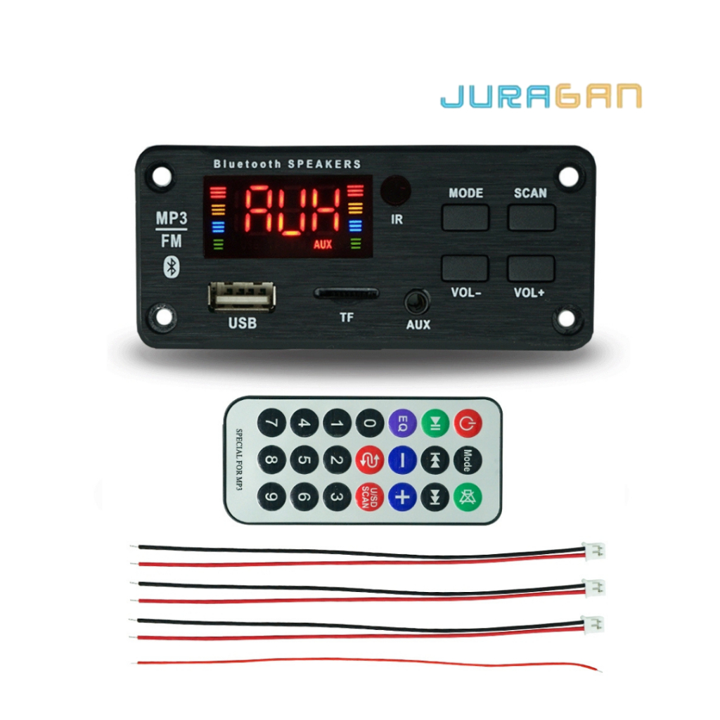 Jual MODUL MP3 BLUETOOTH 12V DC AUDIO AMPLIFIER CLASS D + REMOT D118BT ...
