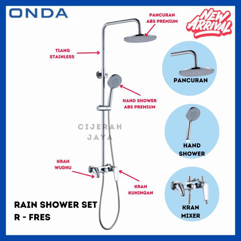 Jual SHOWER COLOUMN SET ONDA R-FRES / SHOWER TIANG PANAS DINGIN ONDA ...