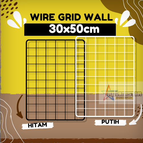 Jual wire grid wall 30x50cm kawat ram dinding pajangan DIY foto ...