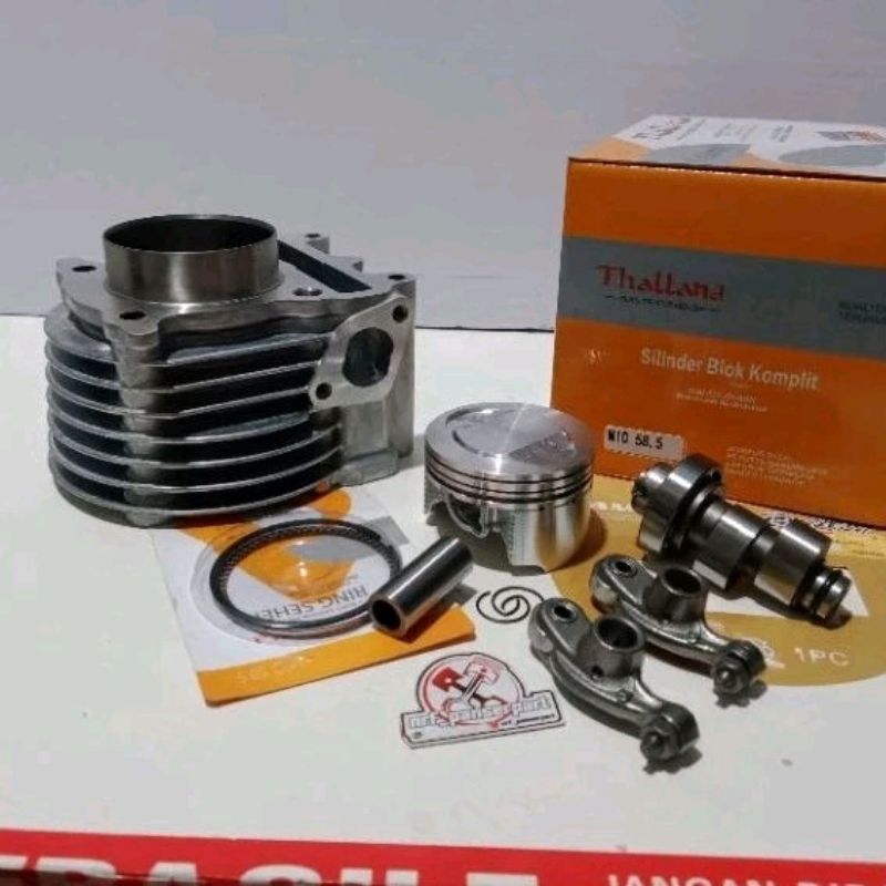 Jual PAKET BORE UP BLOK SEHER/BORING SET 58,5 MM PEN 15+TEMPLAR RRA+NOKEN AS RACING YAMAHA MIO ...