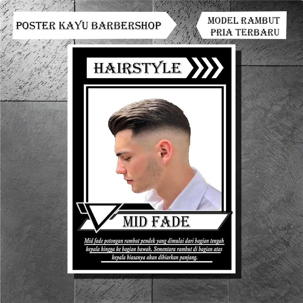 Jual Lapak kate - poster kayu barbershop poster pangkas rambut pria ...
