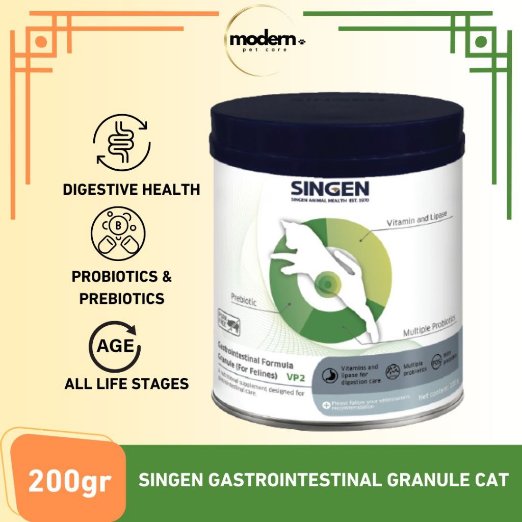 Jual Singen VP2 Gastrointestinal Formula Granule Cat 200gr | Shopee ...
